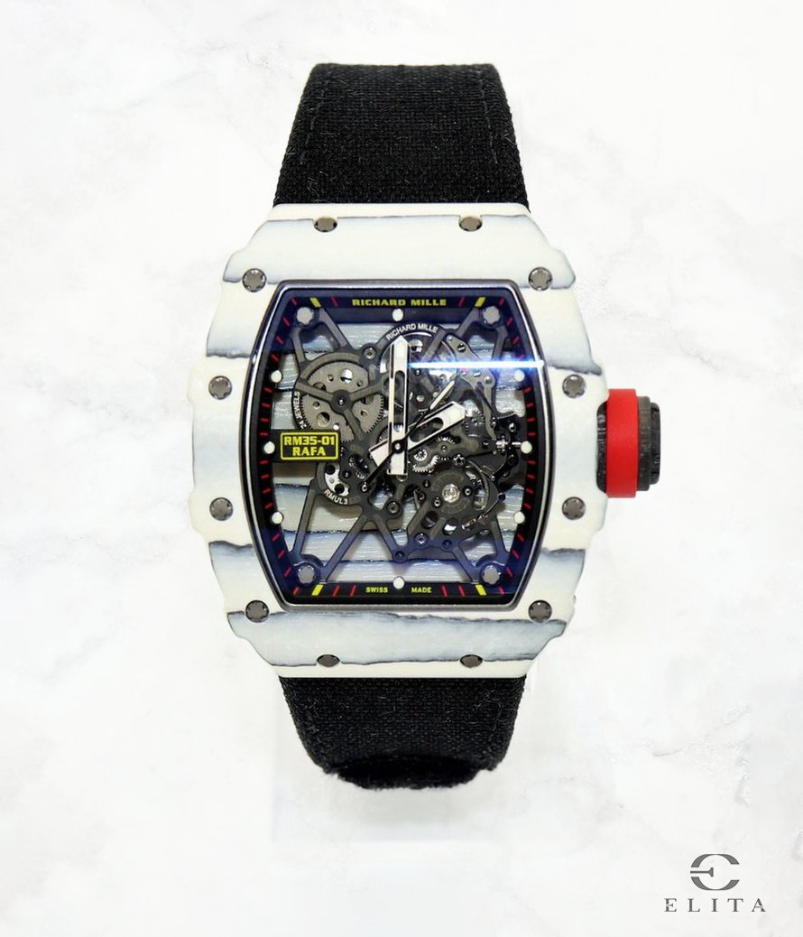 Richard Mille Rm 35 01 Rafael Nadal White Tpt Carbon In Melbourne