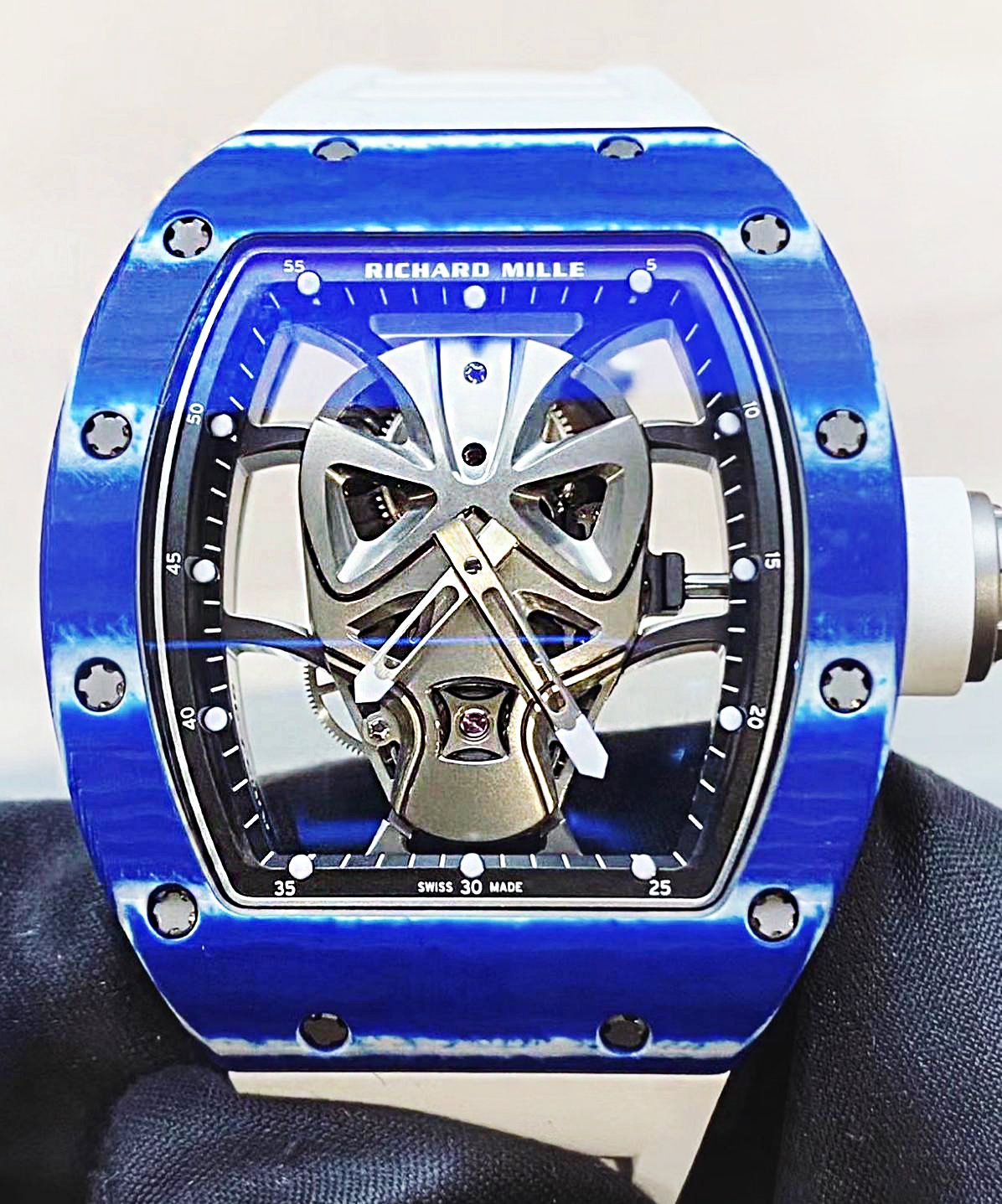 Richard Mille New Limited 18 Piece Rm 52 06 Mask Blue Carbon In Hong Richard Mille New Limited 18 Piece Rm 52 06 Mask Blue Carbon In Hong