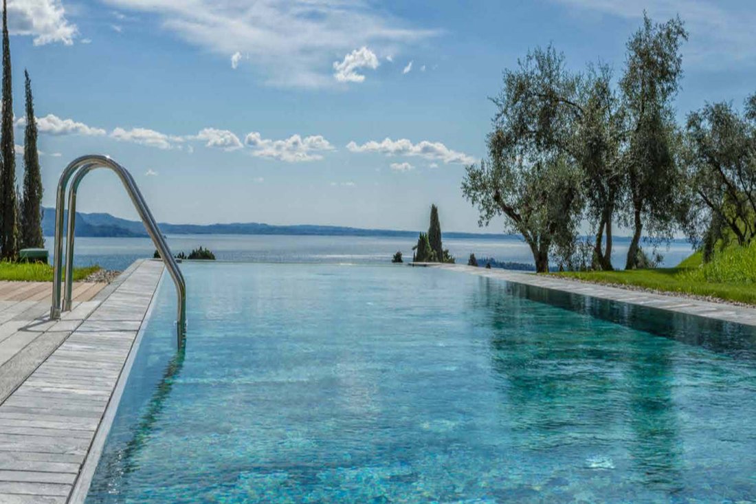 Italy, Lake Garda, Luxury Villa With Modern In Gardone Riviera ...