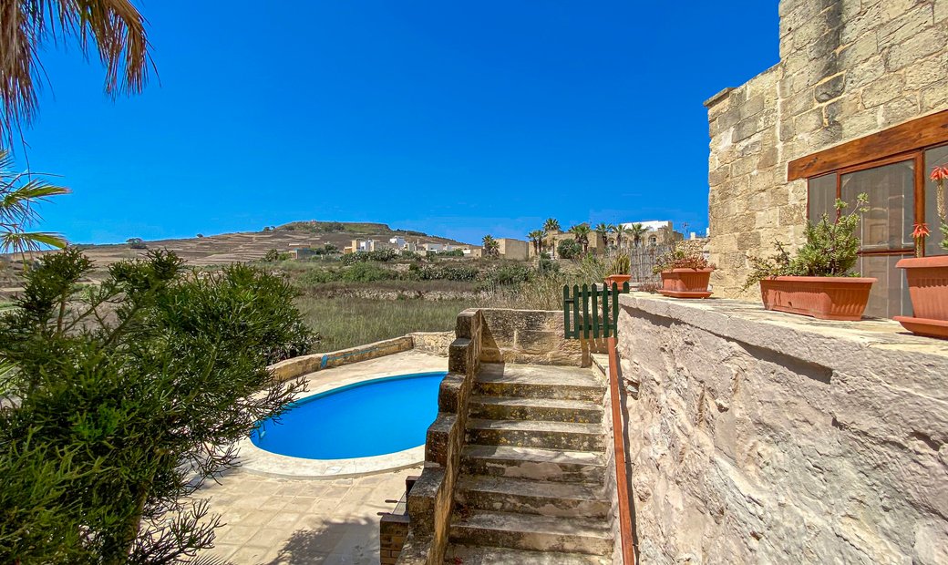Ghs1024 Traditional Farmhouse With Large Garden And Panoramic In Għasri ...