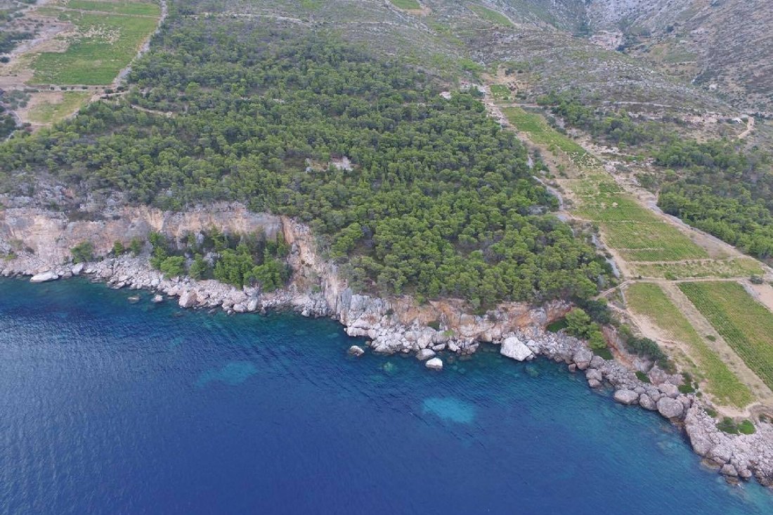Seafront Land On Island Hvar In Vrisnik, Split Dalmatia County, Croatia ...