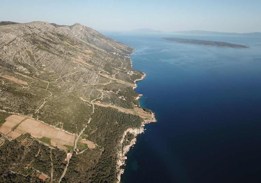 Seafront Land On Island Hvar In Vrisnik, Split Dalmatia County, Croatia ...