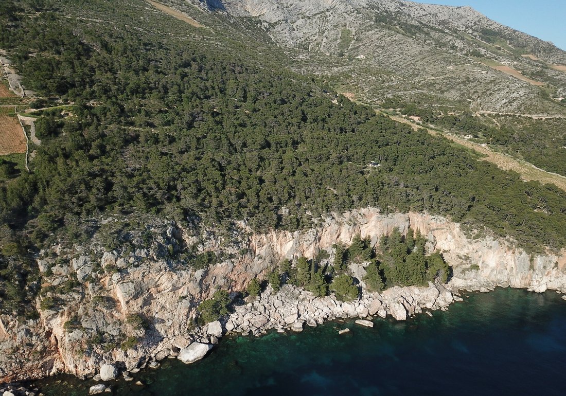 Seafront Land On Island Hvar In Vrisnik, Split Dalmatia County, Croatia ...