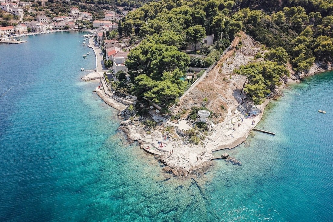 Seafront Building Land On Brac In Supetar, Split Dalmatia County ...