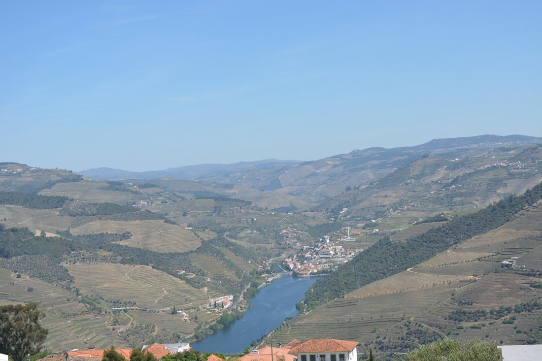 Farm With View Of Douro River. Tourist In Pinhao, Vila Real District ...