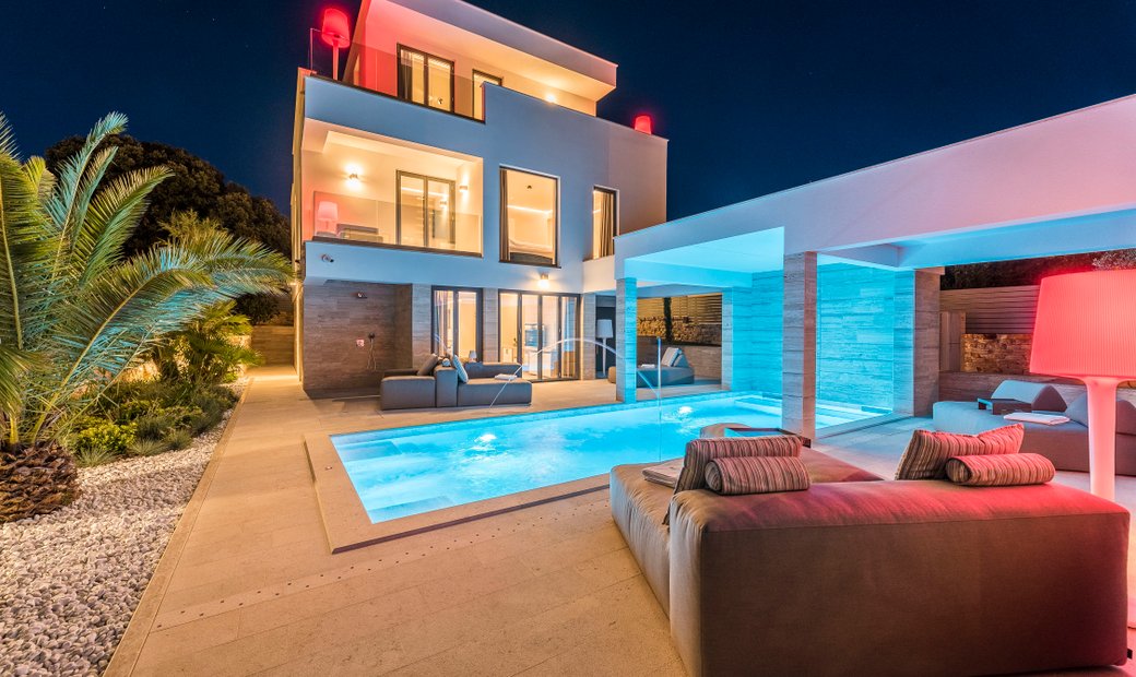 Modern Ensemble Of Two Villas Directly At The In Vrsi, Zadar County ...