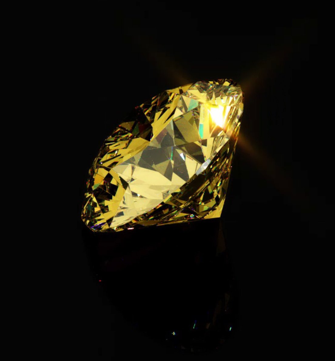 Round Shape Fancy Vivid Yellow Diamond In Dubai, Dubai, United Arab ...