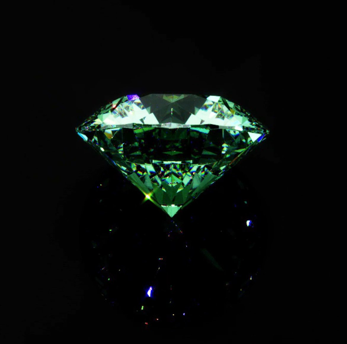 Round Shape Fancy Vivid Green Diamond In Dubai, Dubai, United Arab ...