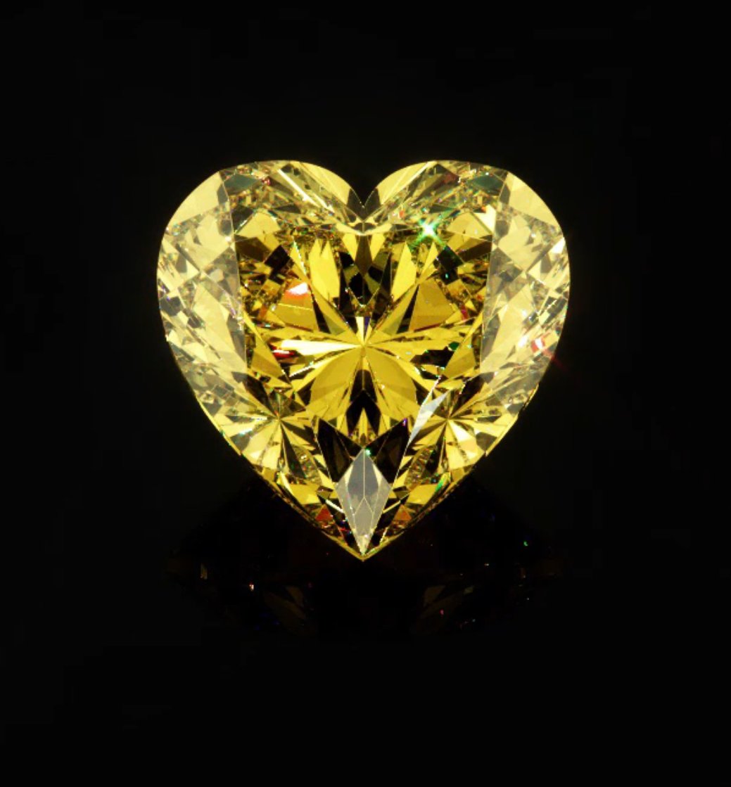 Heart Shape Fancy Vivid Yellow Diamond In Dubai, Dubai, United Arab ...