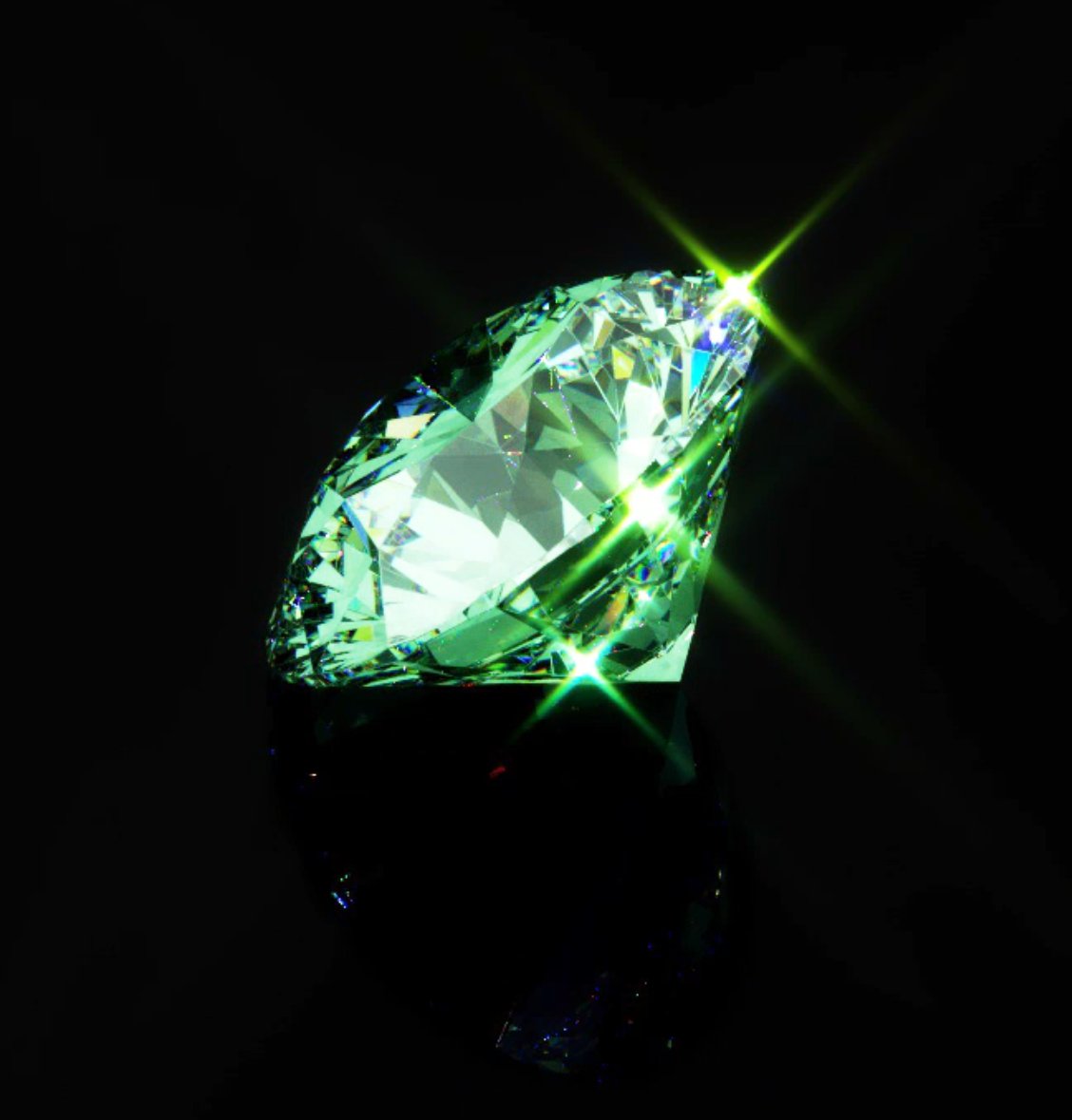 Round Shape Fancy Vivid Green Diamond In Dubai, Dubai, United Arab ...