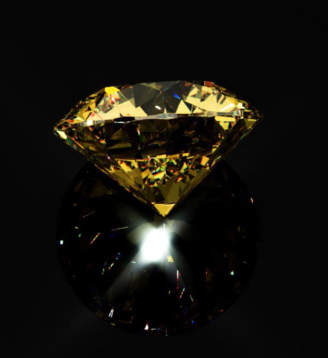 Round Shape Fancy Vivid Yellow Diamond In Dubai, Dubai, United Arab ...