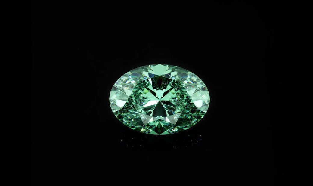 Oval Shape Fancy Vivid Green Diamond (Gia In Dubai, Dubai, United Arab ...