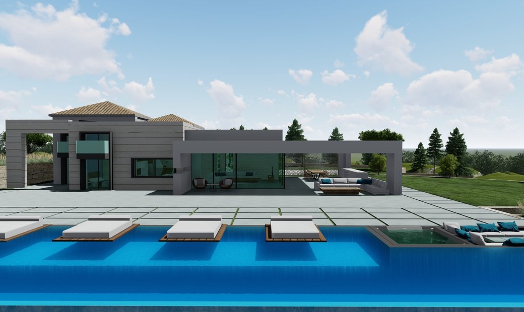 Modern Villa Of Excellent Architectural Design En Kaina, Grecia En ...