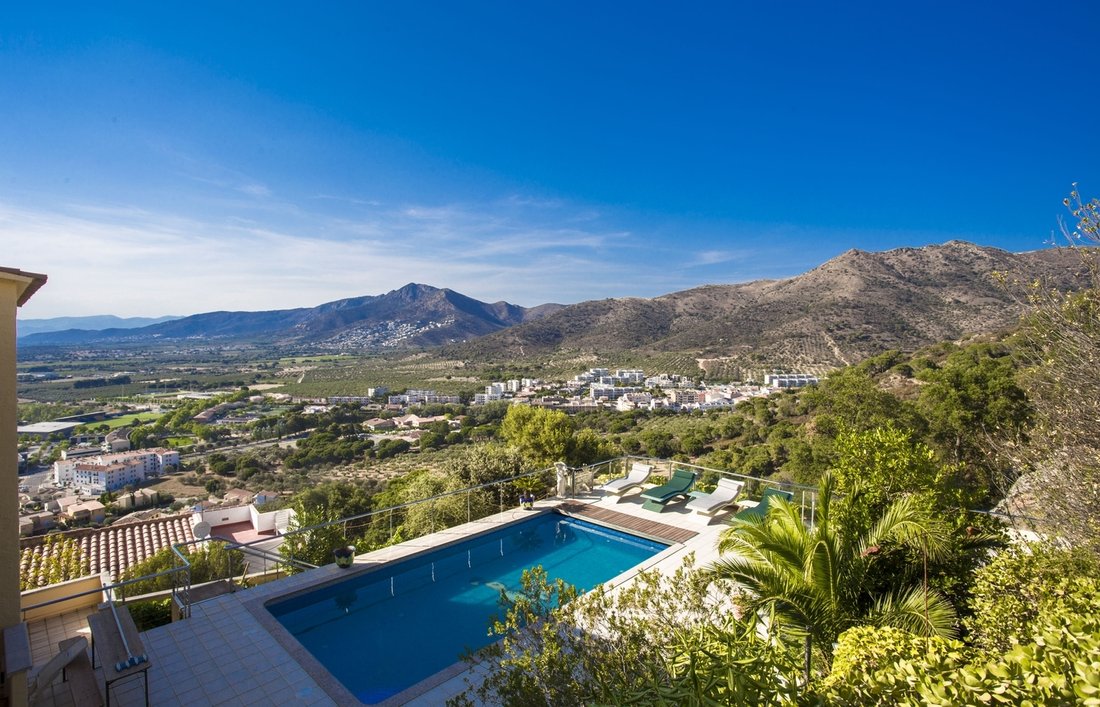 House With Beautiful Sea And Mountain Views In Roses, Catalonia, Spain ...