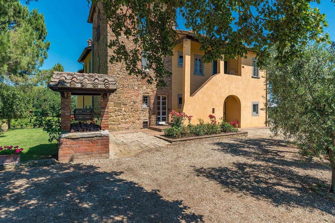 Villa With 13th Century Turret And Swimming In Monte San Savino ...