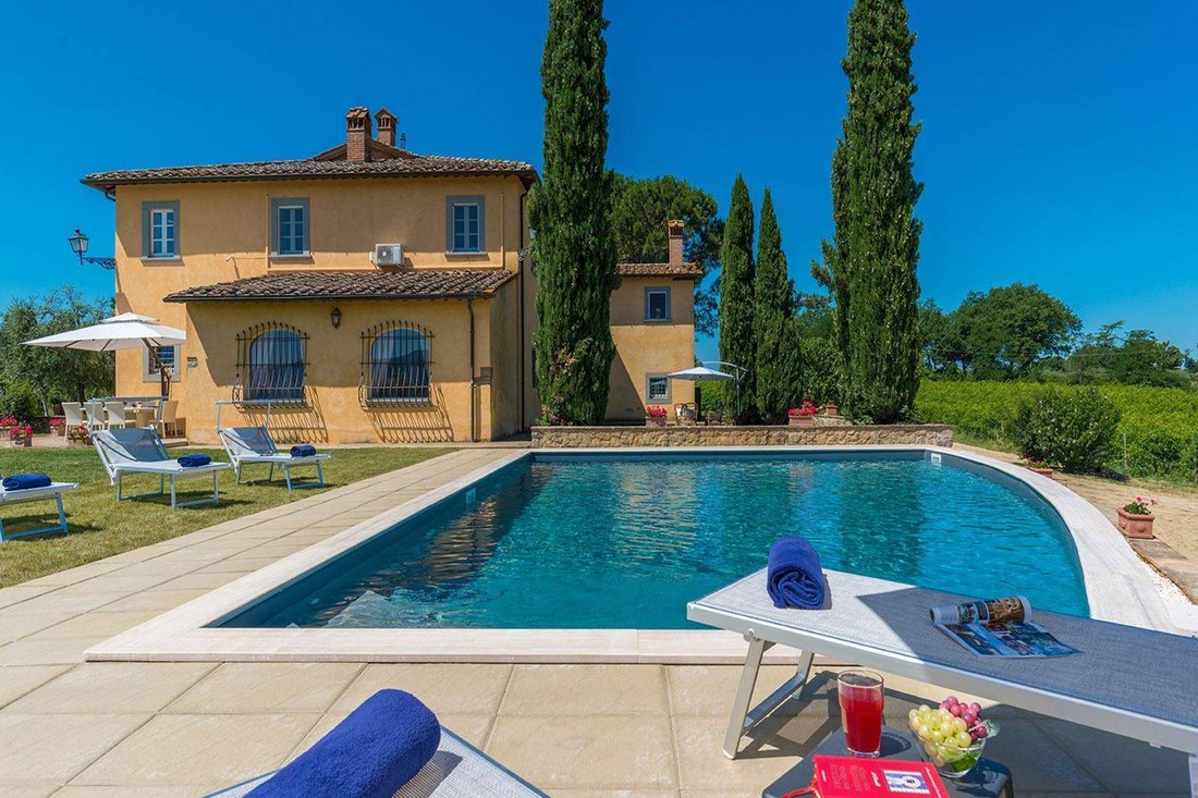 Villa With 13th Century Turret And Swimming In Monte San Savino ...
