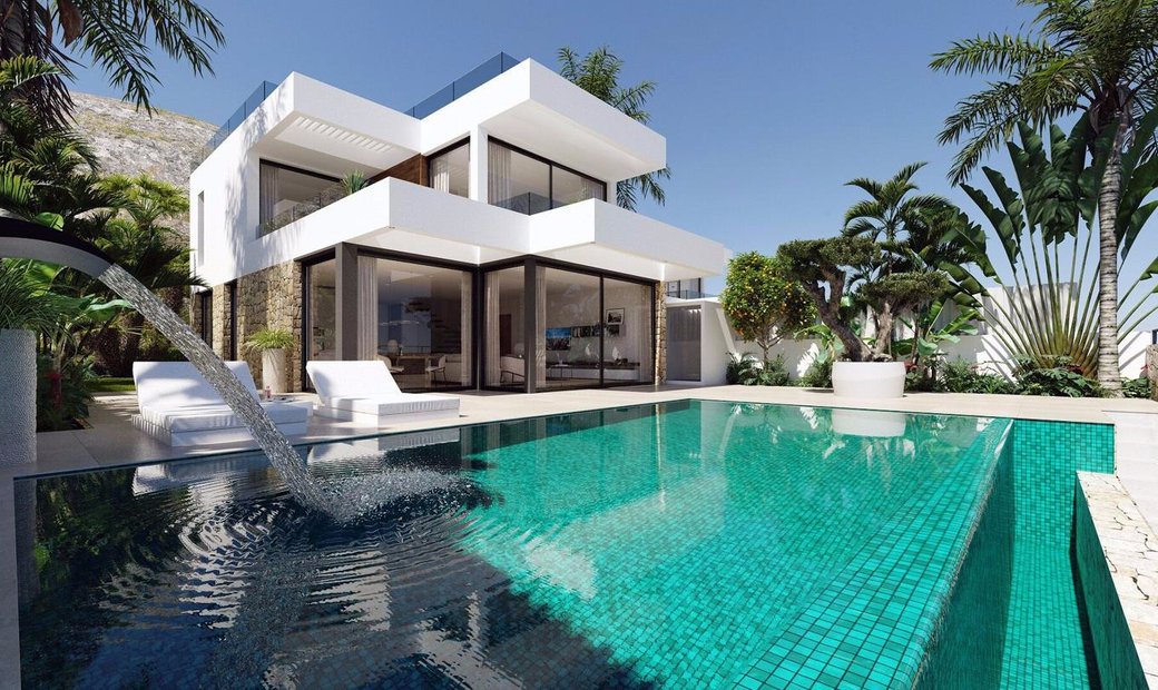 Neue Villen Mit Panoramablick In Der In Finestrat, Land Valencia ...