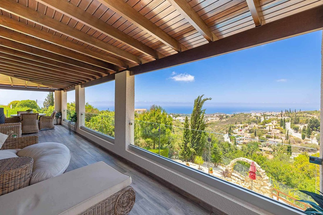 Three Bedroom Sea View Villa In Kamares, Tala In Tala, Paphos, Cyprus ...