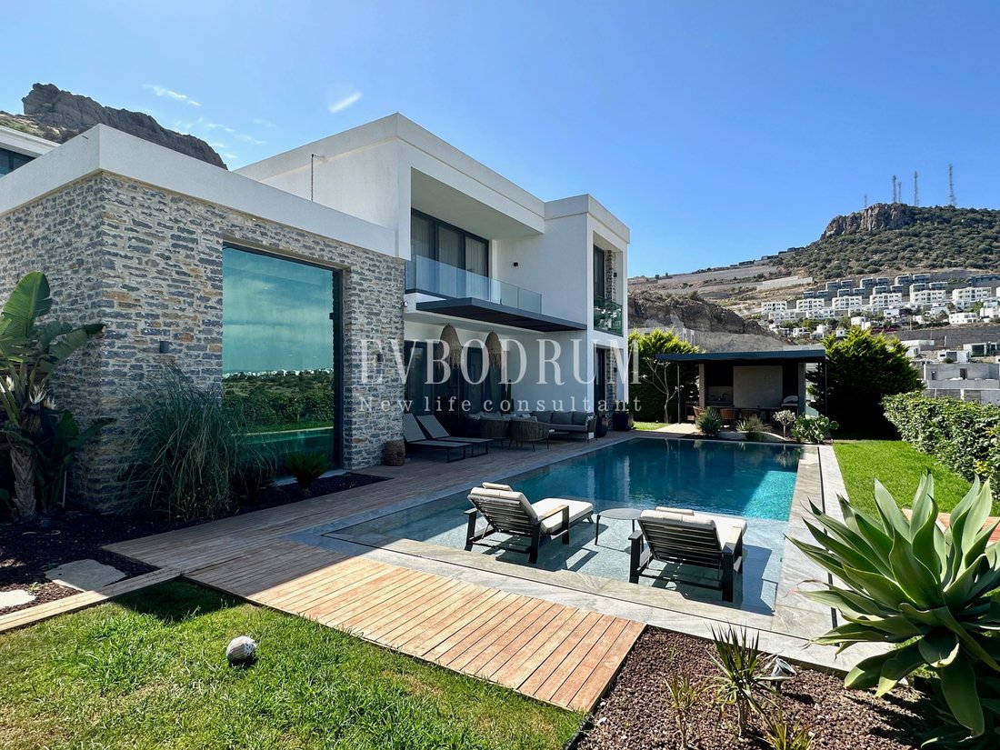 Luxury Villa With Pool And Sea View In Gundogan In Bodrum, Muğla ...