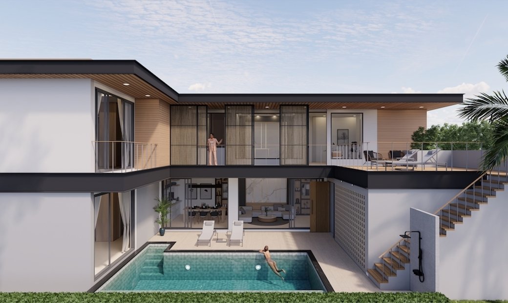 3 Stoery Modern Loft Style Pool Villas With In Choeng Thale, Phuket ...