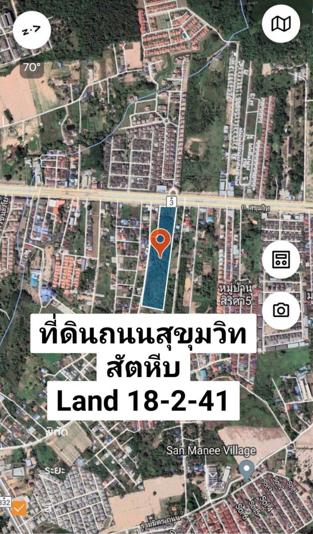 Land For Sale On Sukhumvit Road, Sattahip, In Bang Lamung District ...