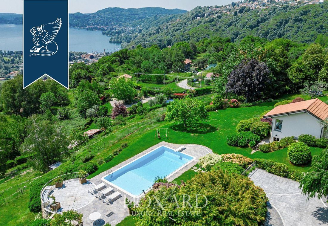 Luxurious Panoramic Villa For Sale By Lake Maggiore In Lesa, Piedmont ...