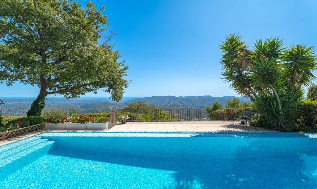 Cabris Panoramic View In Cabris, Provence Alpes Côte D'azur, France For ...