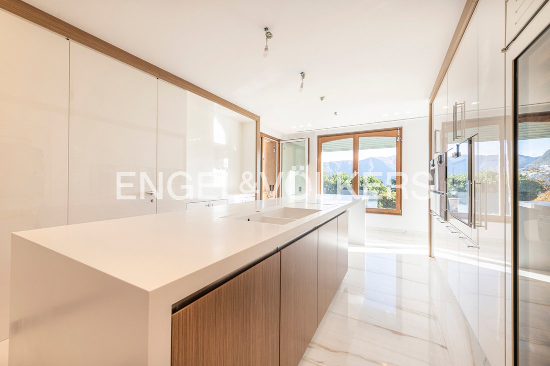 Stunning Villa Surrounded By A Garden Overlooking In Porza, Ticino ...