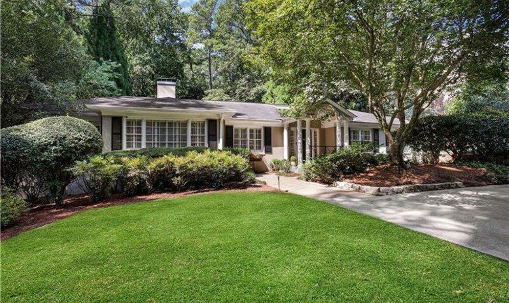 Ranch Style Home On A Private Hilltop In Atlanta, Georgia, United ...