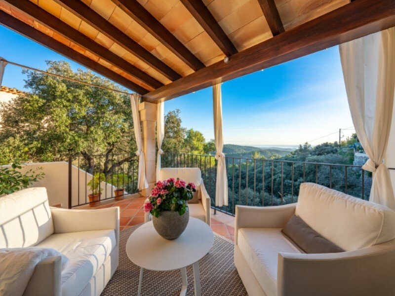 Delightful House With Sea Views And In Puigpunyent, Balearic Islands ...