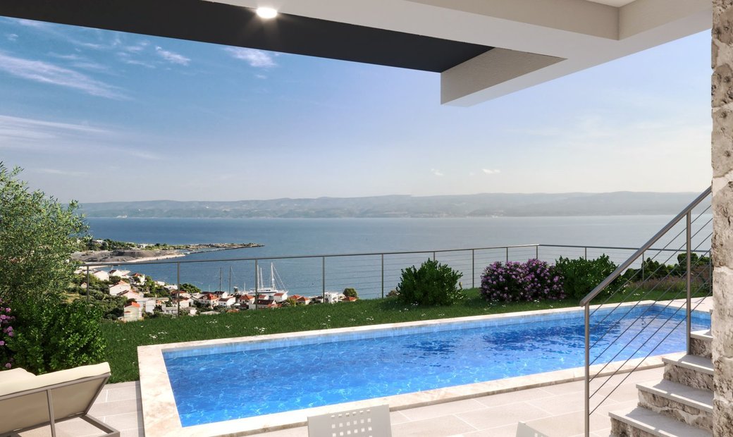 Jesenice, Mali Rat, Luxury Villa Of Modern Design, Net In Dugi Rat ...