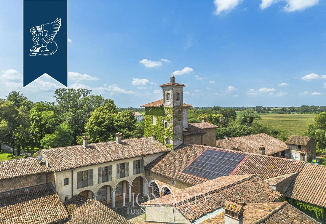 Medieval Complex With A Pool And A Tennis Court In Monasterolo ...