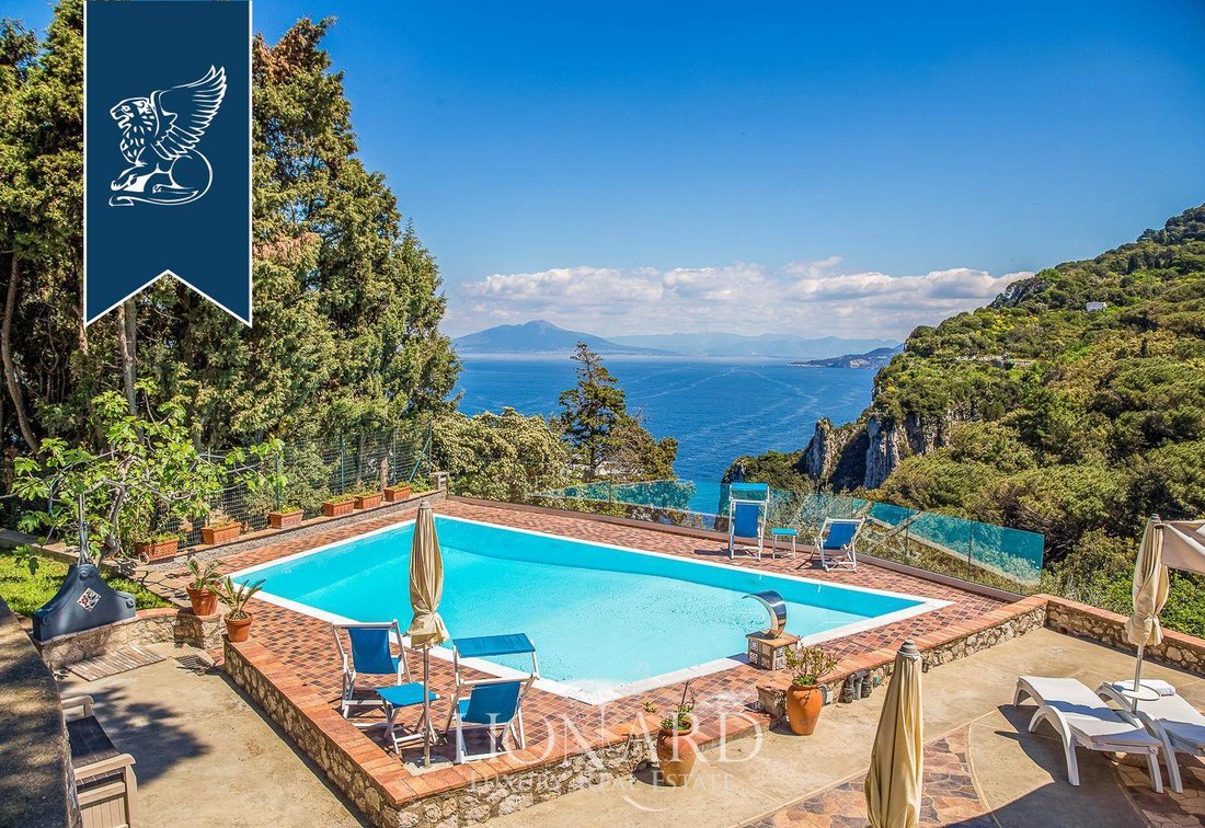 Exclusive Villa With A View Of The Sea On The Island In Capri, Campania ...