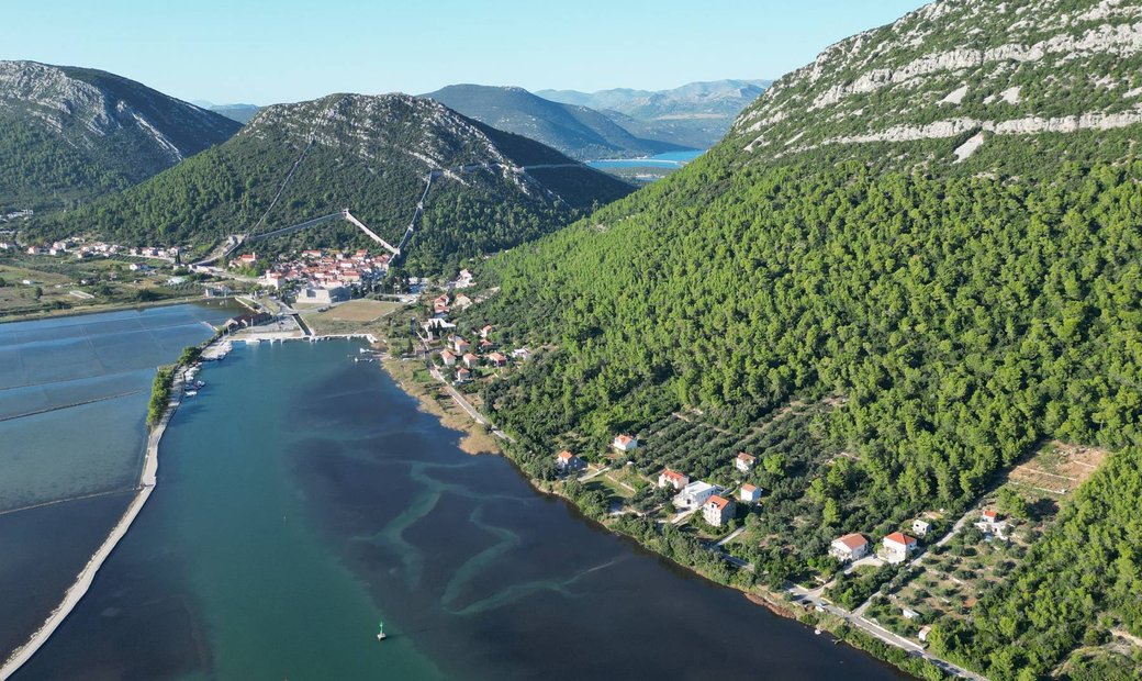 Ston, Land First Line To The Sea In Ston, Dubrovnik Neretva County ...