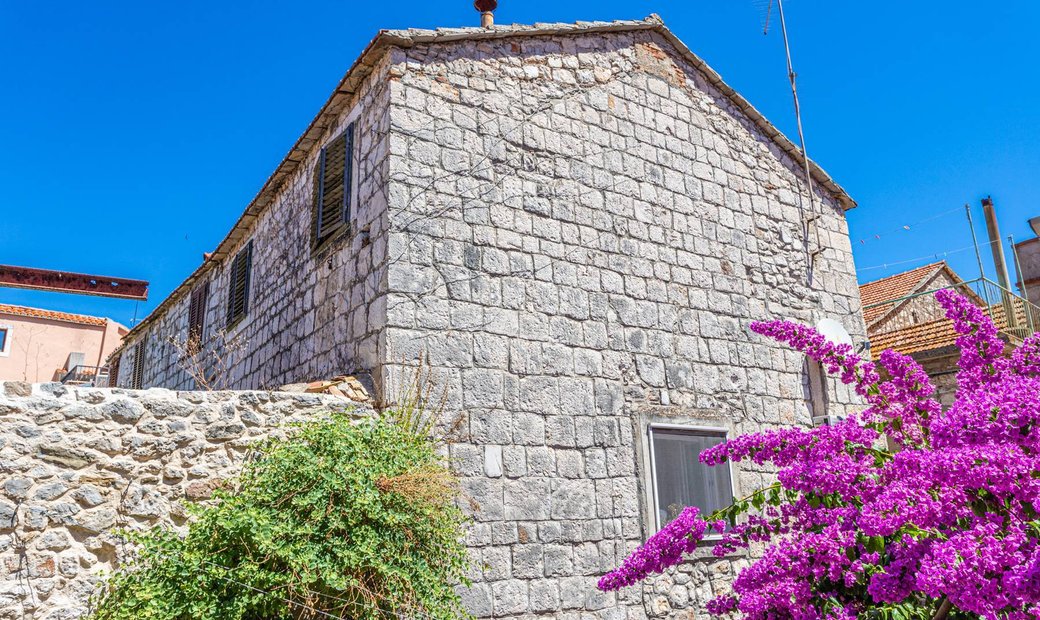 Hvar, Stari Grad, Authentic Stone In Stari Grad, Split Dalmatia County ...