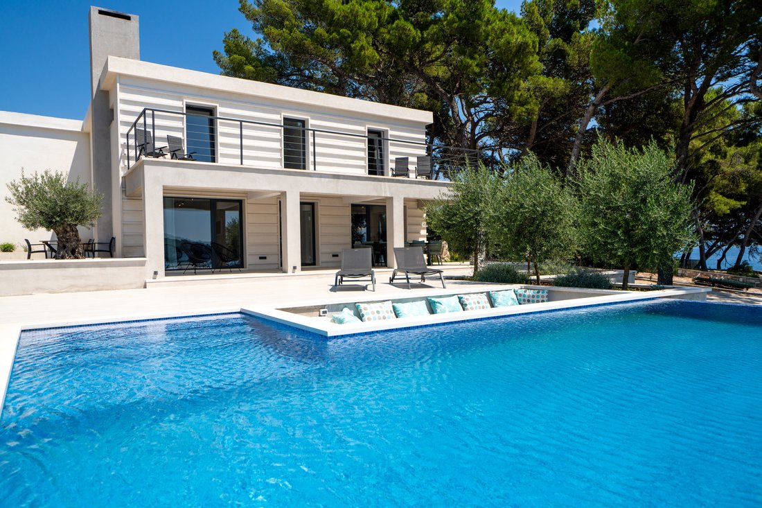 Magnificent New 1st Line Villa On In Sumartin, Split Dalmatia County ...