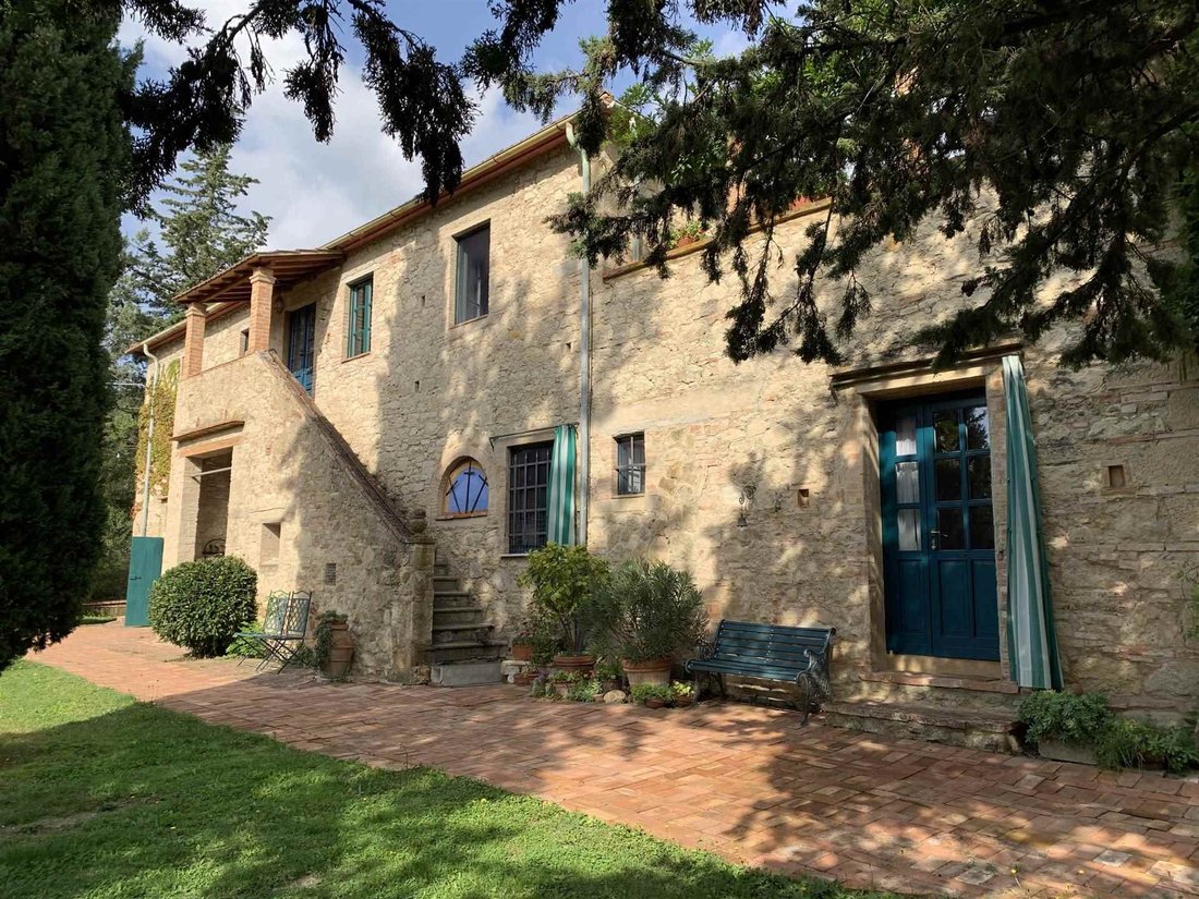 House In Stunning Position With A Cypress In Riparbella, Tuscany, Italy ...