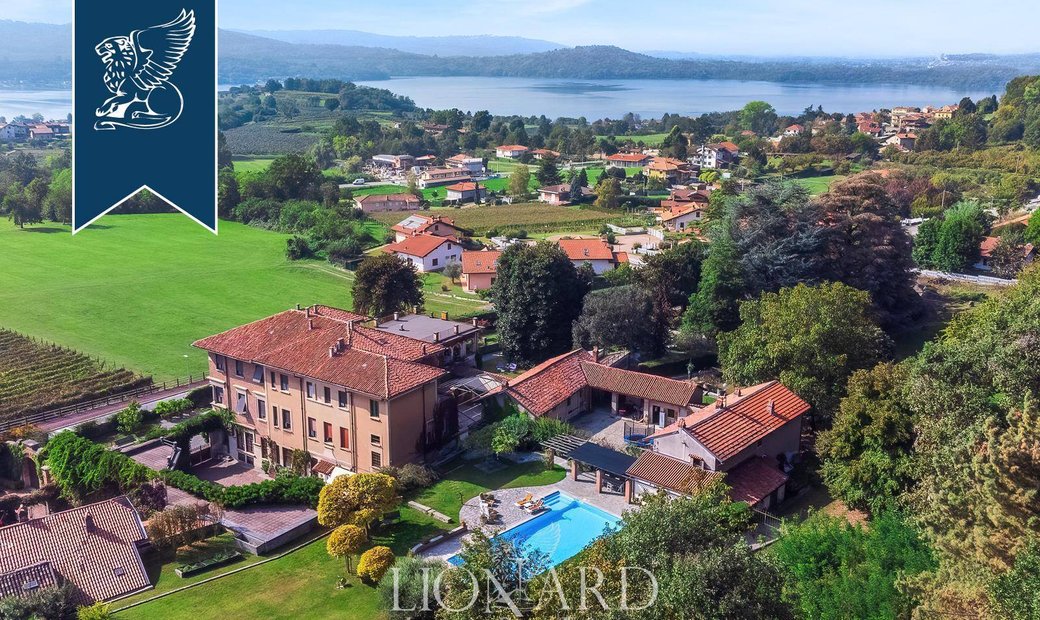 Historic Art Deco Villa With Vineyard And Park On In Viverone, Piedmont ...