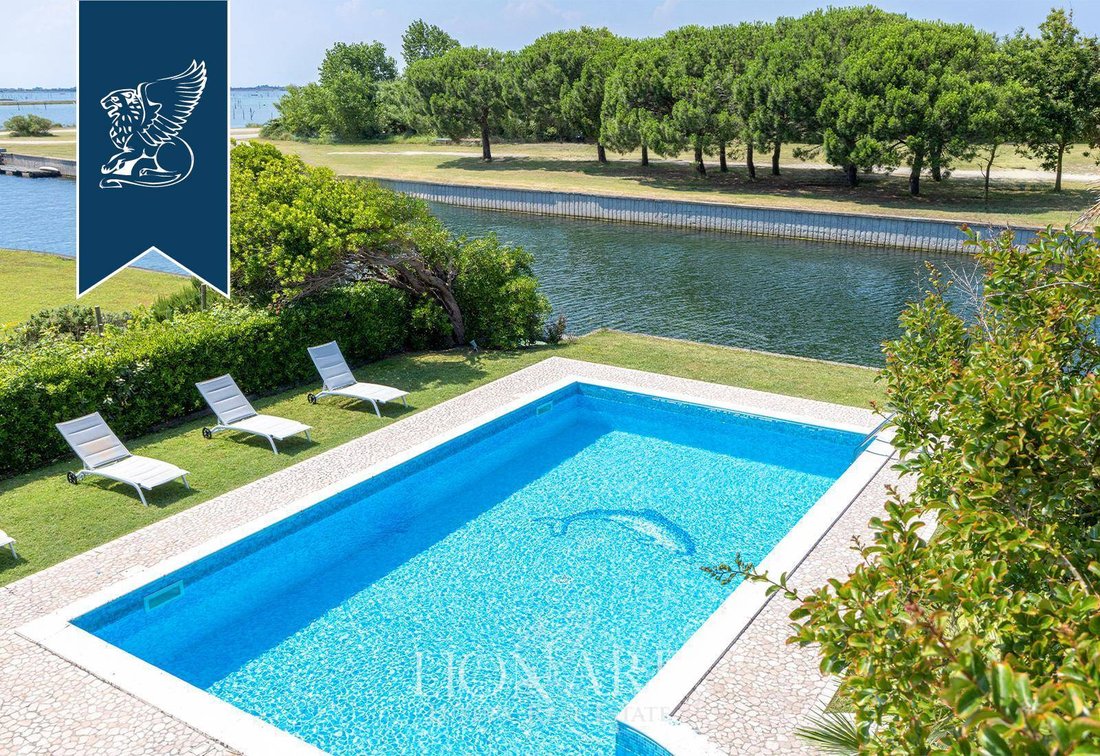 Waterfront Villa On The Idyllic Green Island In Isola Albarella, Veneto ...