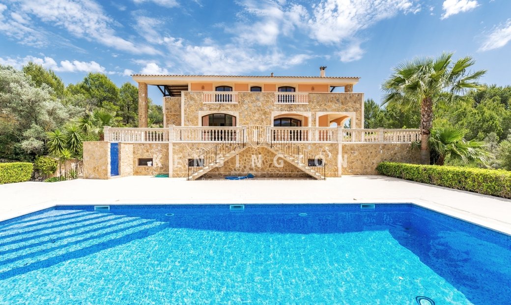 Panoramic View Finca With Pool In Santa Maria Del Camí, Balearic ...