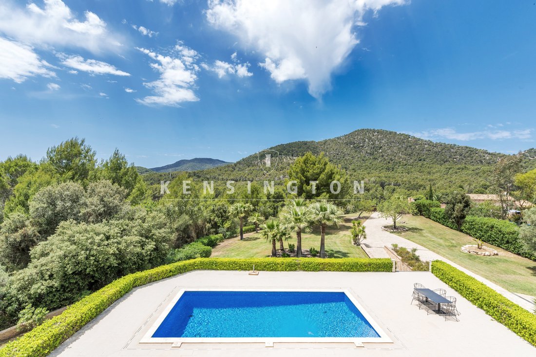 Panoramic View Finca With Pool In Santa Maria Del Camí, Balearic ...