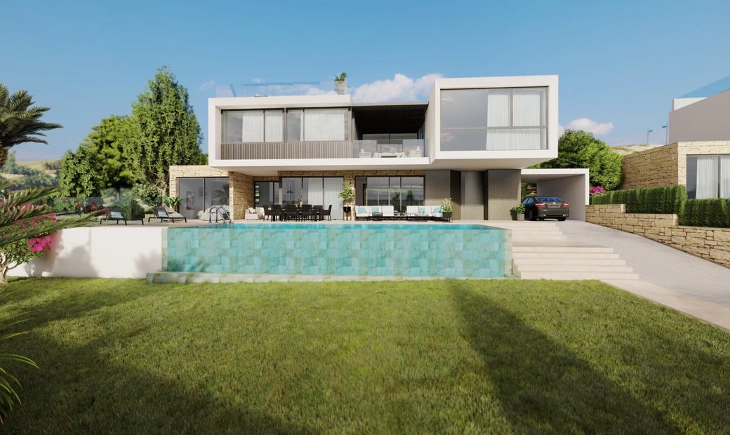 Viewpoint Hills Villa With Infinity Pool And Sea In Peyia, Paphos, Cyprus For Sale (14011542)