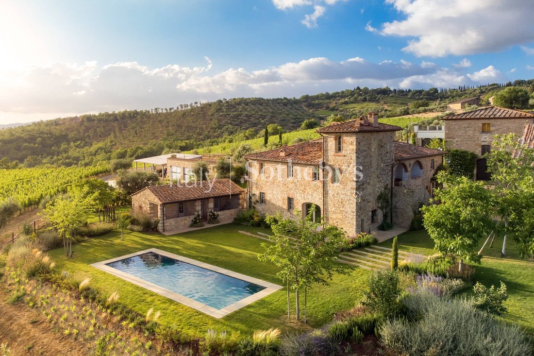 A Prestigious Wine Estate With Villa, Pool And Church In Tuscany, Italy ...