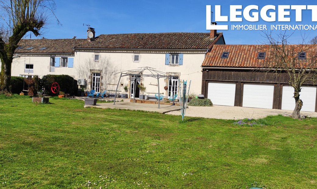 Detached 4 Bedroomed Stone House, With 3 In Brux, Nouvelle Aquitaine ...