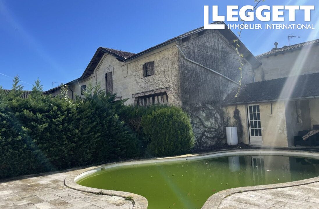 Manoir With Its Outbuildings Forming In Libourne, Nouvelle Aquitaine ...