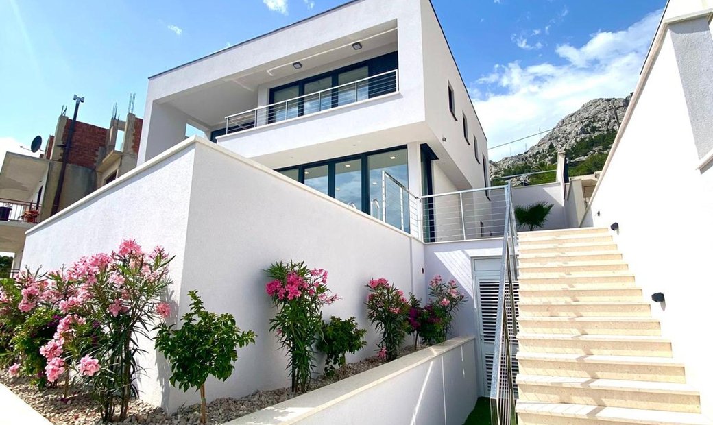 Brela, A Modern Villa With A Panoramic In Brela, Split Dalmatia County ...