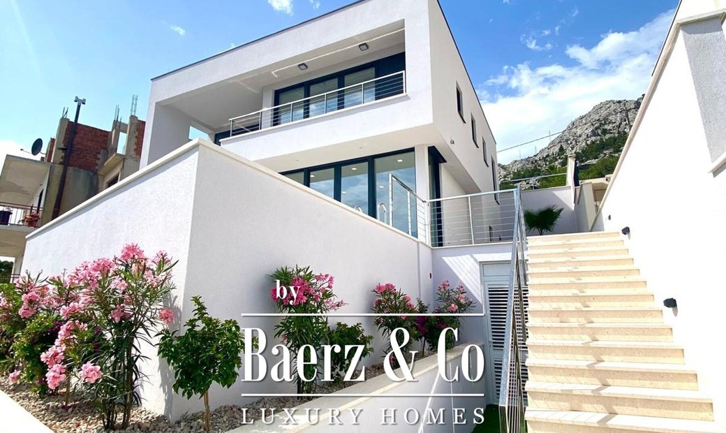 Brela, A Modern Villa With A Panoramic In Brela, Split Dalmatia County ...