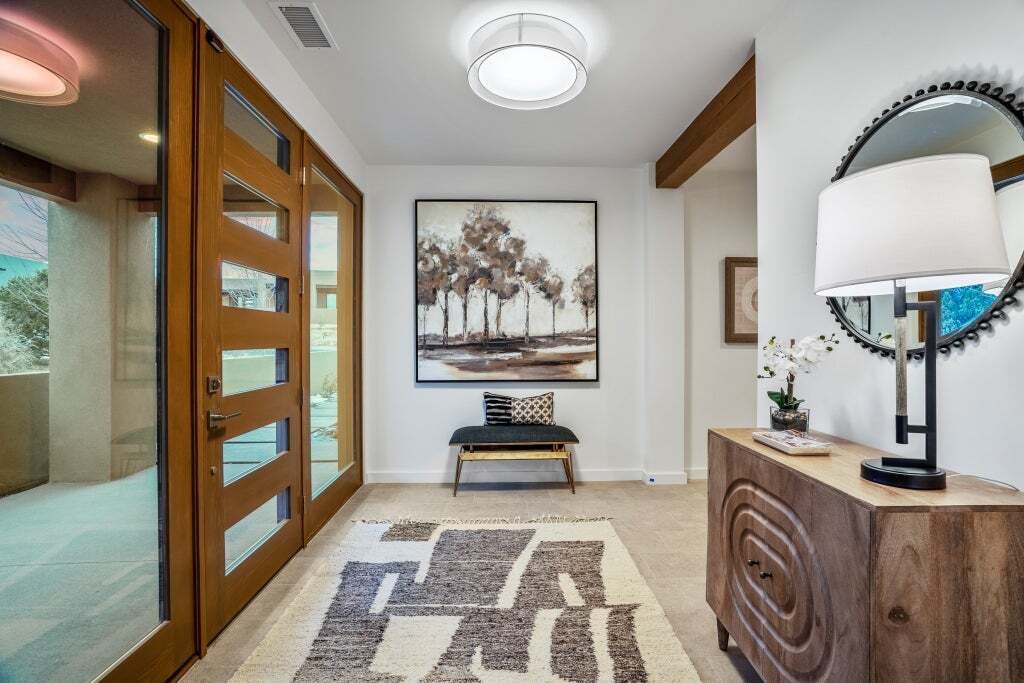 A Seamless Blend Of Pueblo Revival And In Santa Fe, New Mexico, United ...