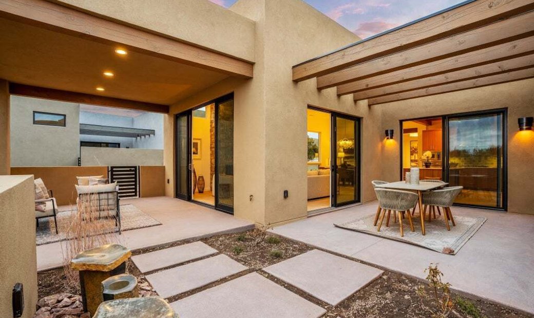 A Seamless Blend Of Pueblo Revival And In Santa Fe, New Mexico, United ...