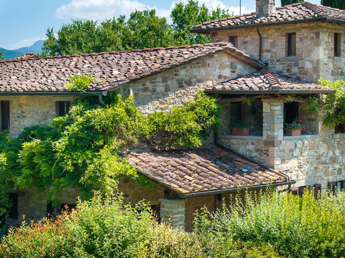 Small Village Composed Of Three In Chiusi Della Verna, Tuscany, Italy ...
